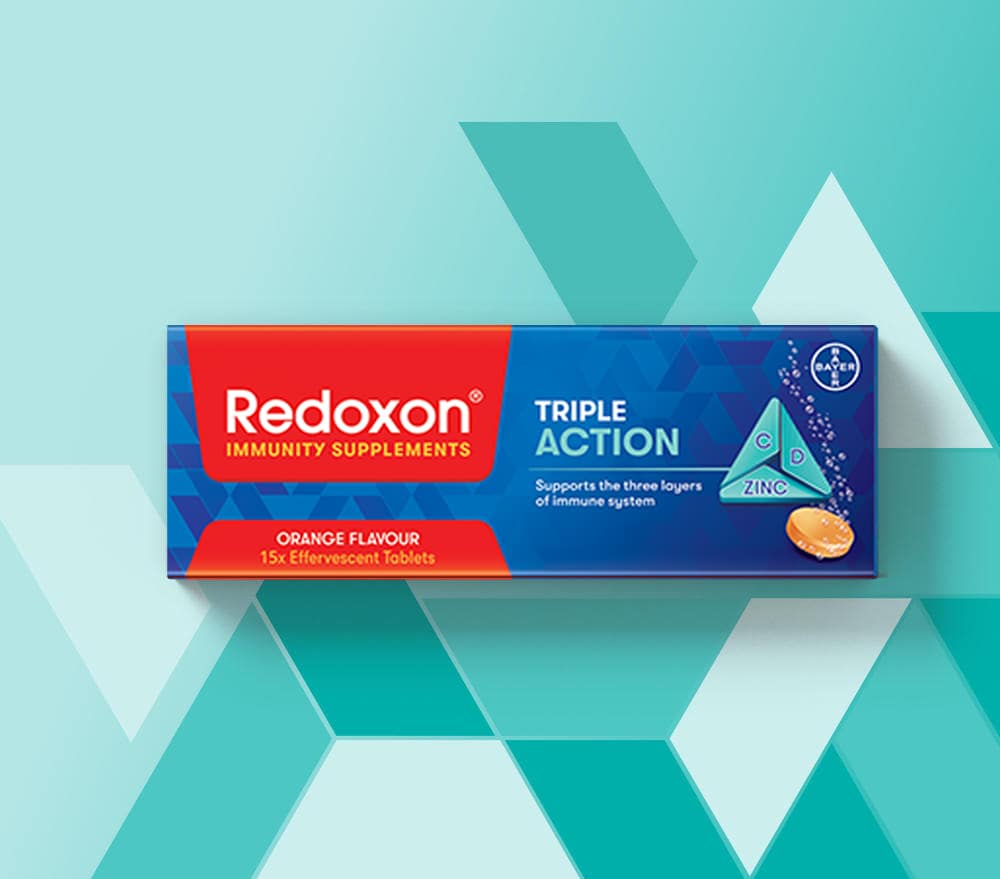 Redoxon® Triple Action - Vitamin C, Vitamin D & Zinc Effervescent Tablets | Redoxon